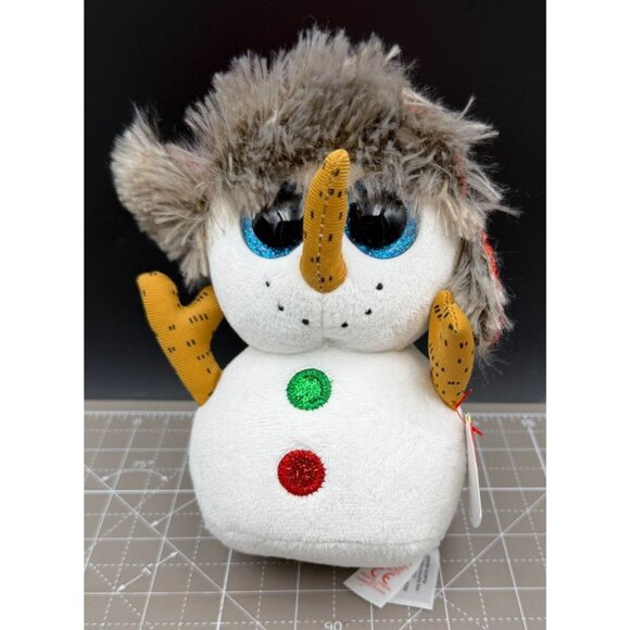 Toys | Ty Beanie Boos Buttons Snowman Plush 7 X 5 218 With Tags Holiday ...